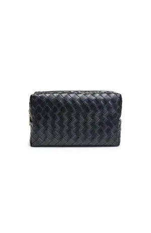 URBAN ESSENTIALS Weave & Wander Cosmetic & Travel Organizer Pouch Black