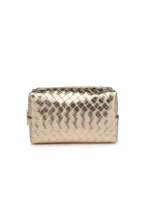 URBAN ESSENTIALS Weave & Wander Cosmetic & Travel Organizer Pouch - Gold