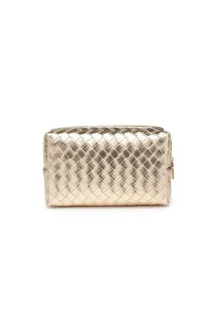URBAN ESSENTIALS Weave & Wander Cosmetic & Travel Organizer Pouch - Gold