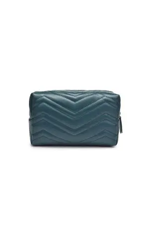 URBAN ESSENTIALS Chic Stitch Cosmetic & Travel Organizer Pouch - Emerald