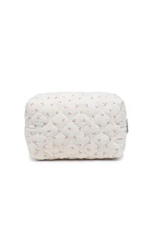 URBAN ESSENTIALS Quilted Keeper Cosmetic & Travel Organizer Pouch - Cherry
