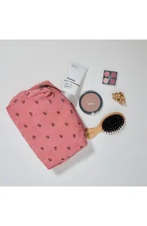 URBAN ESSENTIALS Cozy Crushcorduroy Cosmetic & Travel Organizer Pouch - Blush