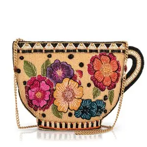 MARY FRANCES ACCESSORIES Tea Party Crossbody Handbag