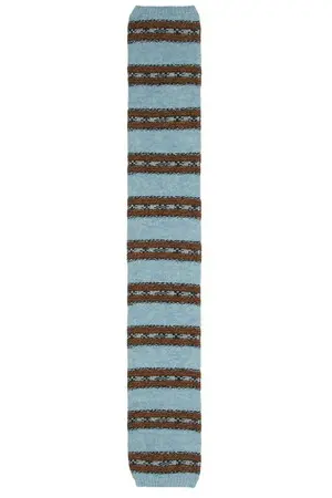 Dries Van Noten Team Scarf In Beige - Light Blue