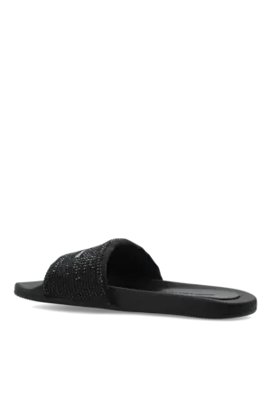 Alexander Wang Sequin-embellished Rubber Slides - Black