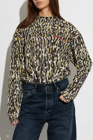 WILLY CHAVARRIA Patterned Long-sleeved Bodysuit