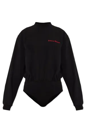 WILLY CHAVARRIA Long-sleeved Bodysuit - Black