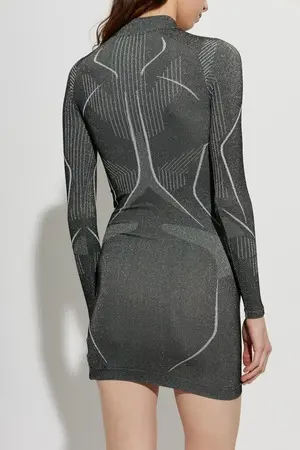 Off-White Lurex-knit Mini Dress
