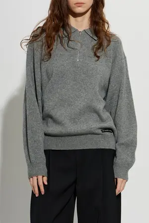 Alexander Wang Wool Long-sleeve Polo