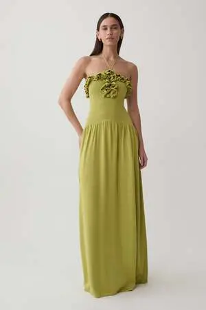 Meshki Tayler Ruffle Knit Maxi Dress