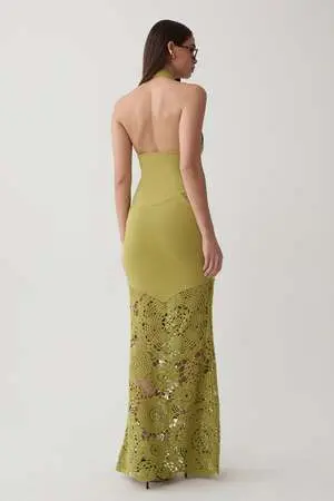 Meshki Clare Crochet Knit Maxi Dress