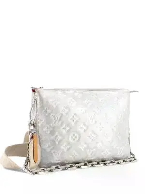 LOUIS VUITTON Coussin Bag Monogram Embossed Lambskin Pm Crossbody Bag - Silver