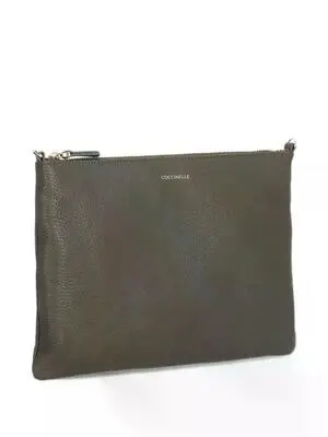 COCCINELLE Logo-print Leather Clutch Bag