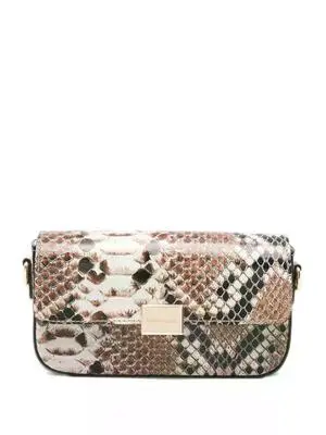 MARC ELLIS Snakeskin-effect Shoulder Bag - Neutrals