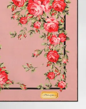 Dolce & Gabbana Rose Floral-print Scarf
