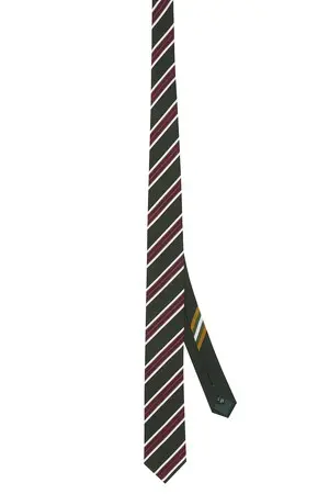 Dries Van Noten Printed Tie In Green - Bottle