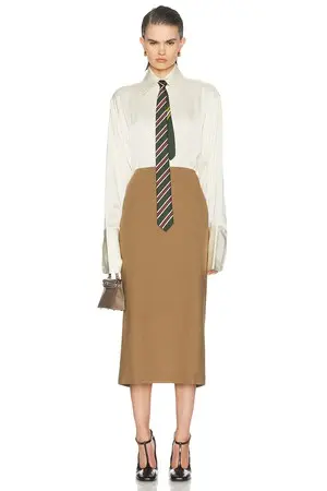 Dries Van Noten Printed Tie In Green - Bottle