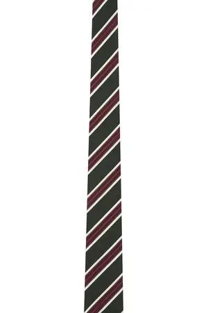 Dries Van Noten Printed Tie In Green - Bottle