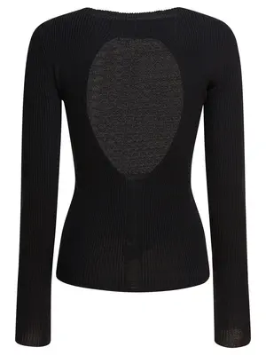 Rick Owens Ribbed Knit Top - Black