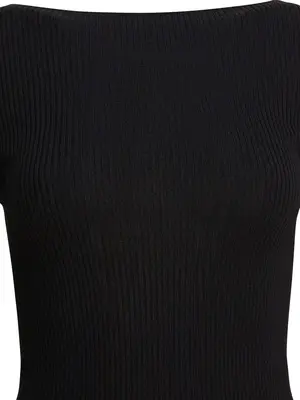 Rick Owens Ribbed Knit Top - Black