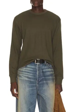 SUNFLOWER Wool Waffle Long Sleeve Tee - Green