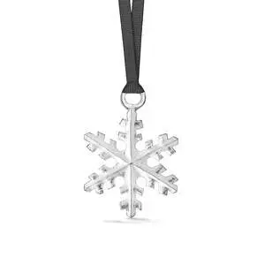 DOWER & HALL Snowflake Christmas Decoration Pewter - Silver