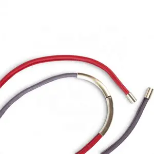 SVETLANA VUKOV Red&grey Fluid Lines Necklace