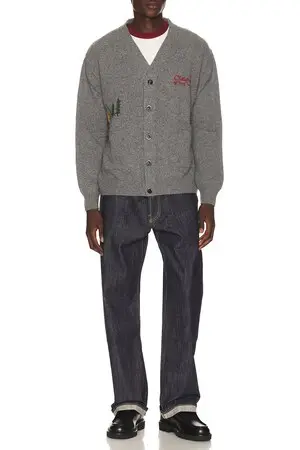 President's P's Wool Hand Embroidery Cardigan Sweater