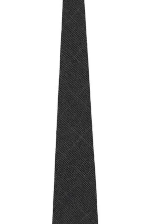 Ralph Lauren Purple Label Miniature Tic Weave Tie In Grey - Medium Grey Multi