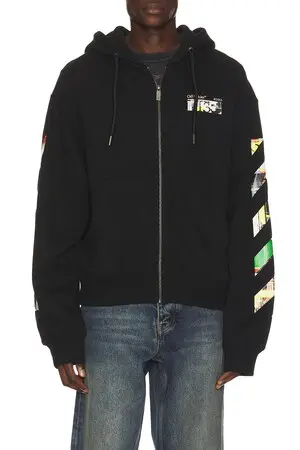 Off-White Industrial Arrow Regular Zip Hoodie