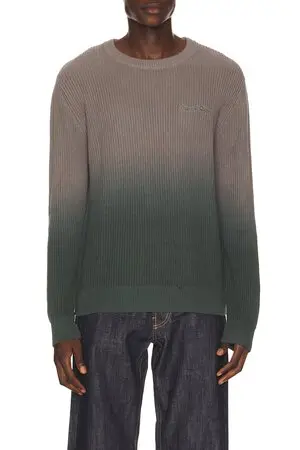 MUSEUM OF PEACE & QUIET Wordmark Knit Sweater In Green - Pine