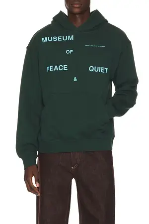 MUSEUM OF PEACE & QUIET Publishing Dept Hoodie In Green - Pine