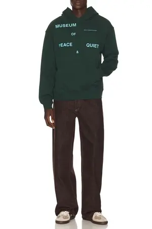 MUSEUM OF PEACE & QUIET Publishing Dept Hoodie In Green