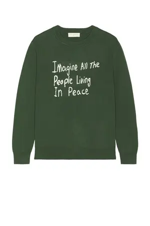 MUSEUM OF PEACE & QUIET Imagine Knit Sweater In Green