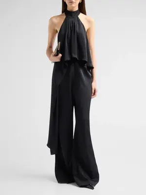 Ramy Brook Clarice Ruffled Halterneck Jumpsuit