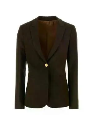 Alberta Ferretti Twill Single-breasted Blazer