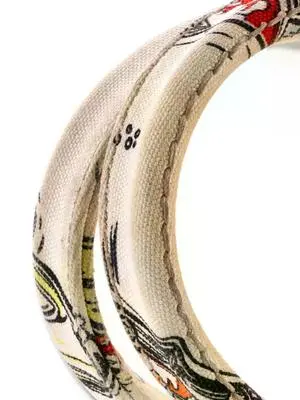 Prada Canapa Convertible Printed Canvas Medium Tote Bag