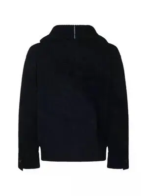 Malo Waffle-knit Zip-up Cardigan