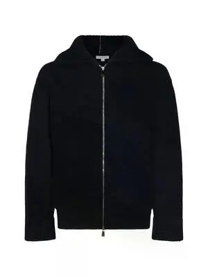 Malo Waffle-knit Zip-up Cardigan - Blue