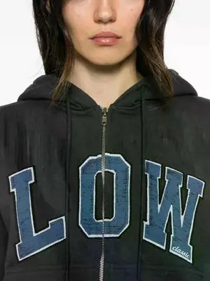 LOW CLASSIC Logo-appliqué Zip-up Hoodie