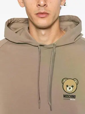 Moschino Teddy Bear-patch Hoodie - Neutrals