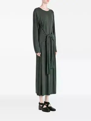 UMA WANG Knot-detail Long-sleeve Midi Dress