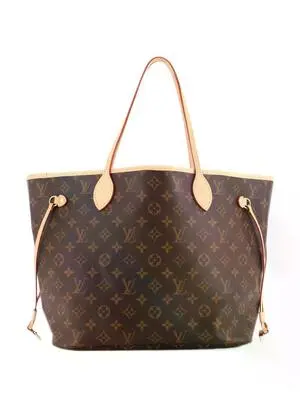 LOUIS VUITTON Neverfull Nm Monogram Canvas Mm Tote Bag - Brown