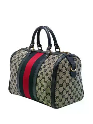 Gucci 2016-2026 Medium Gg Canvas Web Joy Boston Bag Satchel - Neutrals