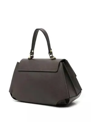 MARC ELLIS Spency Grainy Leather Shoulder Bag - Brown