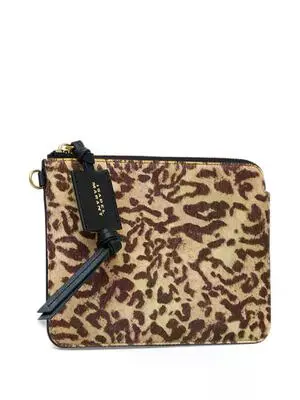 Isabel Marant Étoile Oskan Pony Leather Zip Pouch