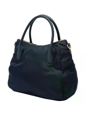 Prada 2000-2013 Saffiano Trimmed Tessuto Satchel