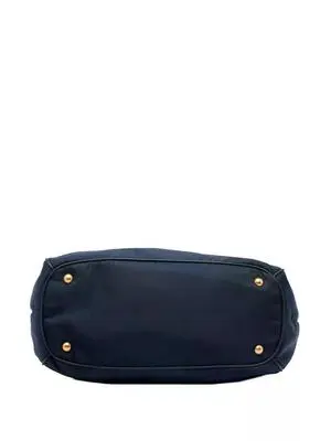Prada 2000-2013 Saffiano Trimmed Tessuto Satchel
