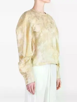 UMA WANG Floral-print Puff-sleeve Blouse