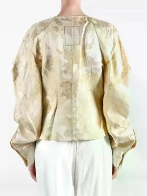 UMA WANG Floral-print Puff-sleeve Blouse